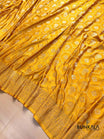 Shop Mustard Yellow Soft Mashru Silk Unique Jaal Weaved Banarasi Saree ...