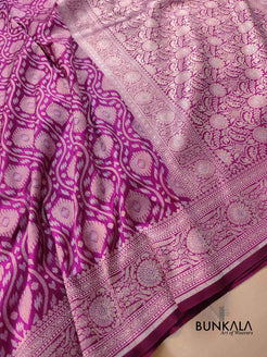 Shop Purple Nilambari Banarasi Silk Saree – BUNKALA