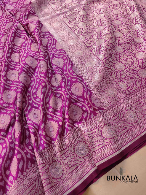 Shop Purple Nilambari Banarasi Silk Saree – BUNKALA