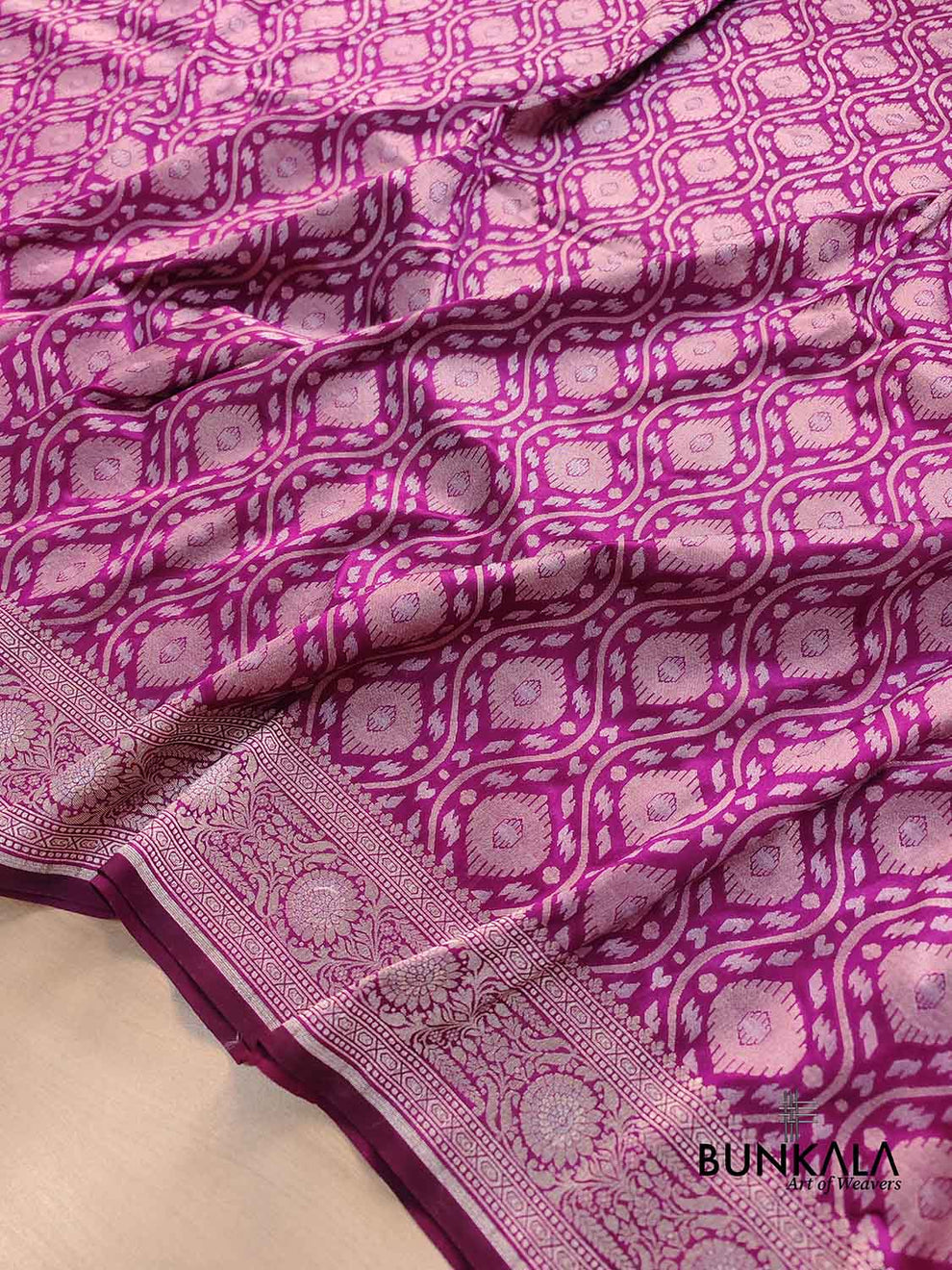 Shop Purple Nilambari Banarasi Silk Saree – BUNKALA